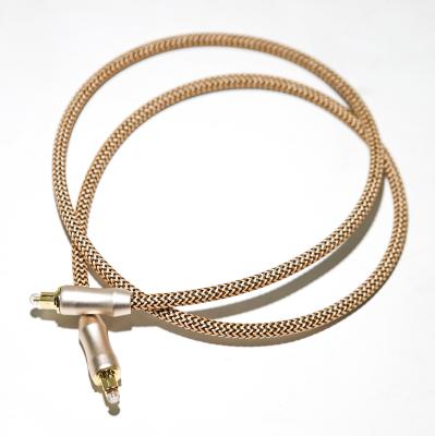 Cina Teatro domestico Digital di audio del cavo di TOSLINK di Rose Gold Plug Frosted Shell Knited della corda 1M For Soundbar ottico del CD/DVD in vendita