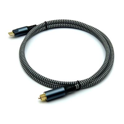 China Hot Selling Toslink Audio Optical Cable With Type-C Male And Gold Plated Connectors For Crystal-Clear Sound for sale
