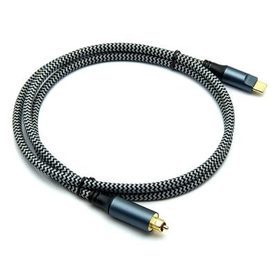 China Hot Selling Toslink Audio Optical Cable With Type-C Male And Gold Plated Connectors For Crystal-Clear Sound for sale
