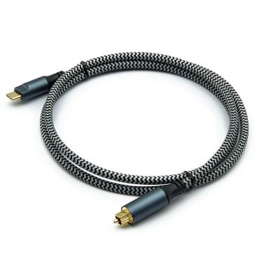 China New Optic Audio Cable USB-C to Toslink Audio Adapter for Mobile Phone and Computer PVC Jacket Braid for sale