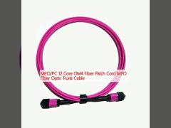 MPO/PC 12 Kern OM4 Fiber Patch Cord MPO Glasfaserkabel