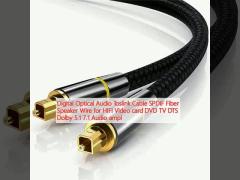 Cabo de áudio digital óptico Toslink SPDIF Fibra de alto-falante fio para cartão de vídeo HIFI DVD TV DTS Dolby 5.1 7.1 áudio ampl