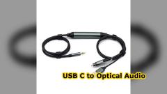 Optical Audio Cable USB C to Toslink 3.5mm
