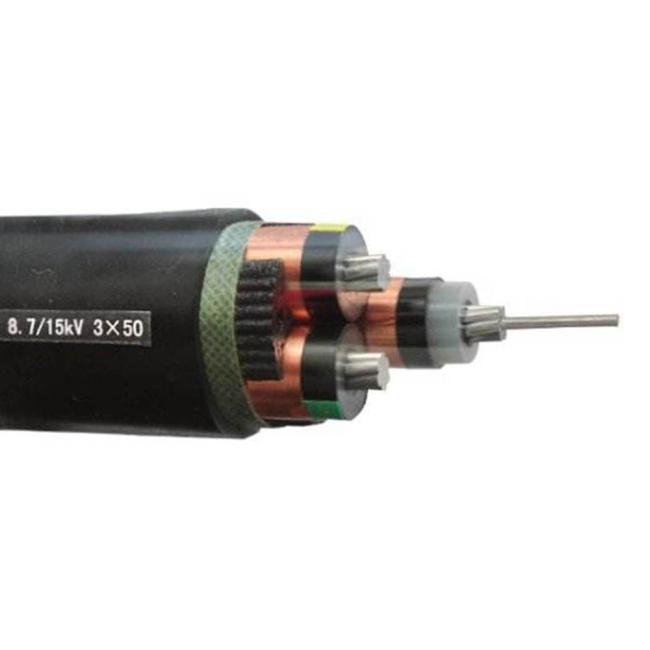Power cable cross-section showing internal structure