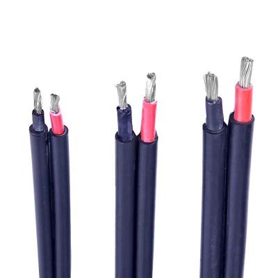 China Low Smoke Halogen Free Twin Core Solar PV Cable PV1-F Photovoltaic Wire Weather Resistant for sale
