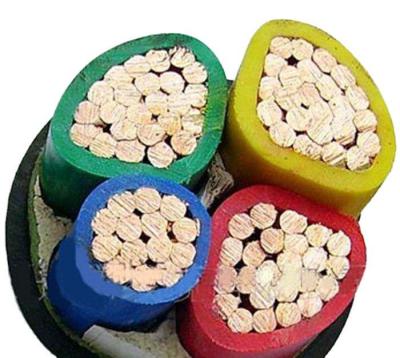 China 0.6/1 KV 4 Core Copper Conductor PVC Insulated Cables Electric Power Transmission Cables for sale