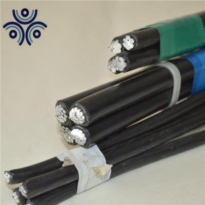 China Low Voltage ABC Cable 600 Volts XLPE Insulation Quadruplex Overhead Service Drop Cable for sale