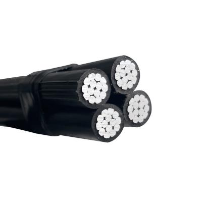 China Aluminum Alloy Aerial Bundled Cable 4 Core 16mm Overhead ACSR Conductor Cable for sale