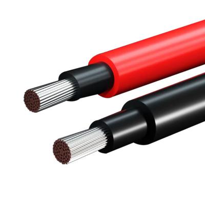 China 2.2mm to 11mm Tinned Copper Conductor XLPO Insulated Weather Resistant Photovoltaic Solar DC Cable for sale