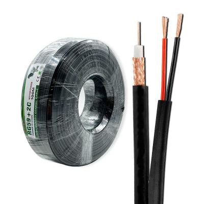 China High Speed RG59+2C Coaxial Cable with 96*0.12mm CCA Shielding and 100M Length for CCTV Applications for sale