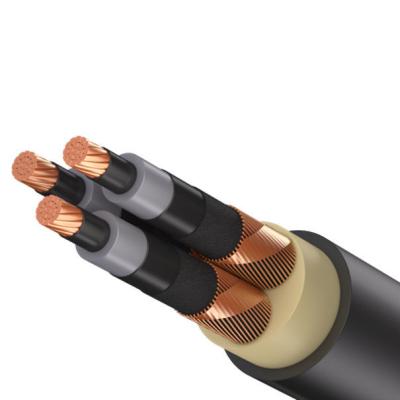 China Low Smoke Halogen Free Flame Retardant XLPE Insulated Shielded Power Cable 3x150/25mm2 for Industrial Power Transmission for sale
