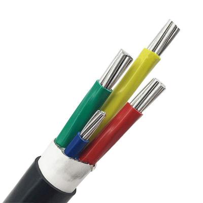 China 4C Core Aluminum Cable ISO9001/CCC 16mm2 25mm2 35mm2 Multi-core Underground Low Voltage 0.6/1kV XLPE PVC IEC60502 Black OEM for sale
