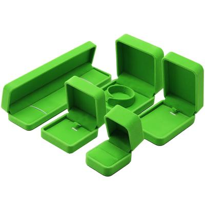 Quality high quality Jewellery Box ring Necklace bracelet packaging Luxury handmade square green Velvet Jewelry Box for sale