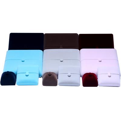 중국 10*10*3cm 한홍 사용자 지정 로고 럭셔리 보석 포장 상자 벨벳 목걸이 반지 팔찌 귀걸이 판매용