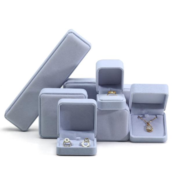Quality White Velvet Custom Jewelry Packaging Box for Necklace Stud Earrings Bracelet for sale