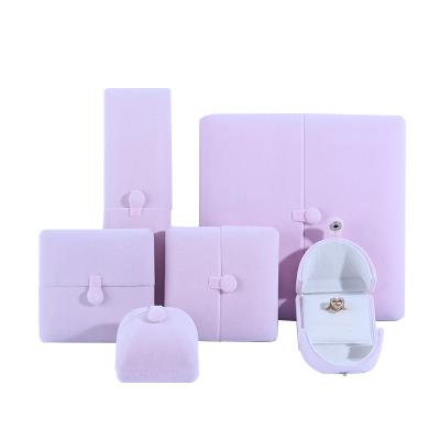 중국 우아한 이중 문 보석 상자 고급 핑크 벨벳 보석 상자 로고 포함 판매용