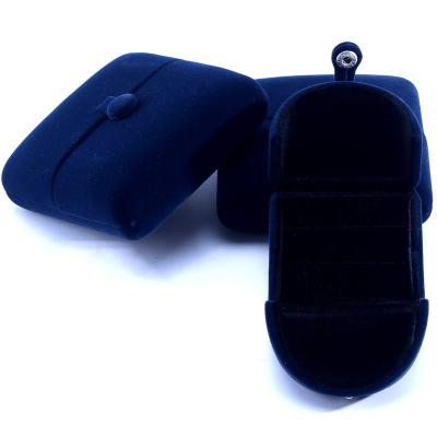 Cina Cina produzione all'ingrosso di alta qualità lusso Big Jewelry Set Colletto Bracelet Ohrring Ring Box Gioielleria imballaggio personalizzato blu velluto doppia porta Gioielleria Box con logo in vendita