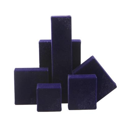 중국 내 벨벳 목걸이와 파란색 반지에 대한 손으로 만든 파란색 보석 포장 상자 판매용