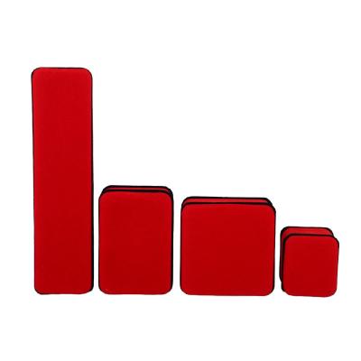 중국 맞춤 적색 벨벳 보석 포장 상자 팔찌 목걸이와 반지 판매용