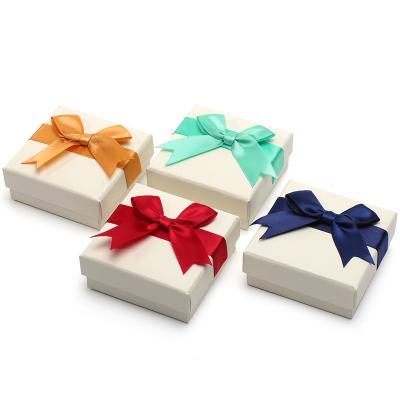 China Luxury Custom Logo Small Cardboard Jewelry Storage Wrapping Paper Box Velvet Material for sale