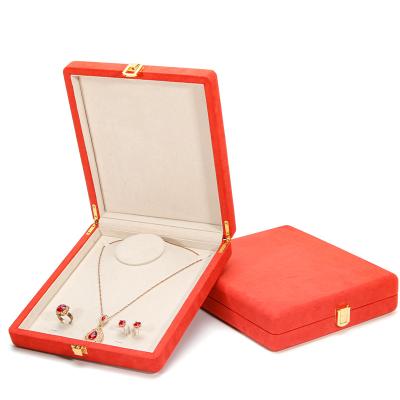 Cina Hanhong Custom Orange Microfiber Gioielleria in cuoio confezionamento scatola per perla di lusso collana in vendita