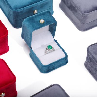 중국 둥근 코너 벨벳 링 박스 럭셔리 보석 포장 케이스 Pendant 귀 톱니 판매용