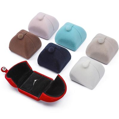 중국 다채색 벨벳 목걸이 및 귀걸이 상자 클램 셸 모양의 보석 케이스 포장 판매용