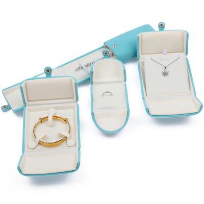 중국 시안 부드러운 매끄러운 벨벳 보석 포장 상자 Clamshell 모양 보석 선물 상자 판매용