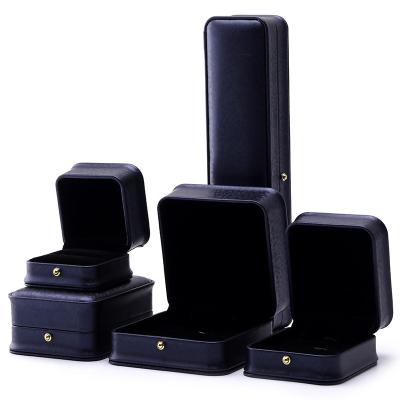 China Dark Purple Round-Corner PU Leather Jewelry Box Packaging for Luxury Storage for sale