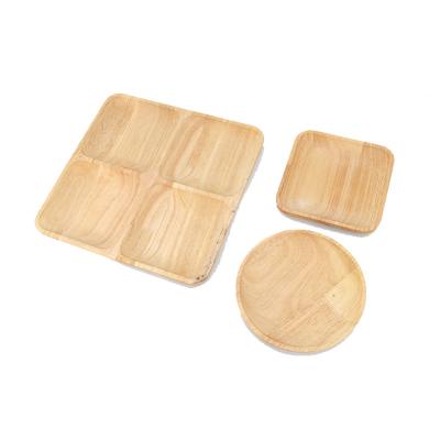 China Multiple Shapes Jewelry Display Plate Wooden Bracelet Display Exhibition Tray for sale
