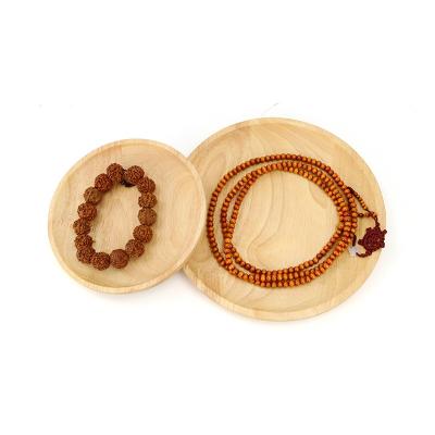 China Multiple Shapes Jewelry Display Plate Wooden Bracelet Display Exhibition Tray for sale