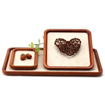 China Durable Solid Wood Jewelry Display Tray Luxury Props For Ring Pendant Display for sale