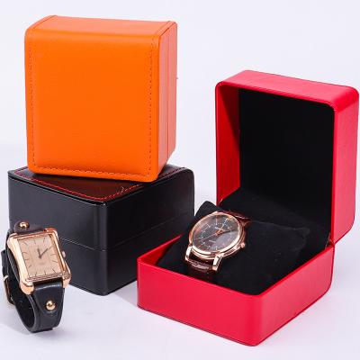 China Custom WaterProof PU Leather Luxury Watch Packaging Box Soft Velvet Lining for sale