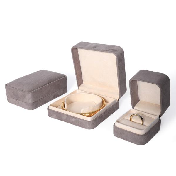 Quality Premium Gray Jewellery Packaging Box Custom Hign End Big Jewelry Set Necklace for sale
