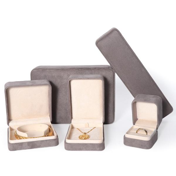 Quality Premium Gray Jewellery Packaging Box Custom Hign End Big Jewelry Set Necklace for sale