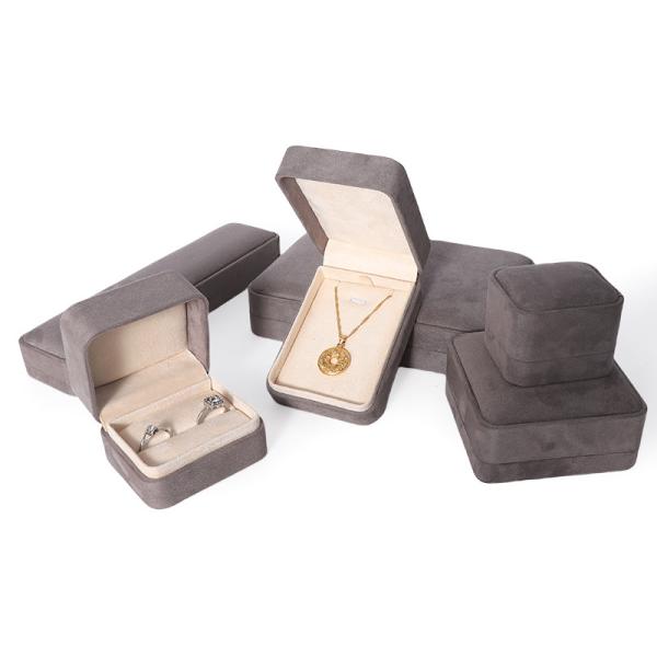 Quality Premium Gray Jewellery Packaging Box Custom Hign End Big Jewelry Set Necklace for sale