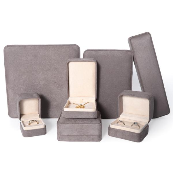 Quality Premium Gray Jewellery Packaging Box Custom Hign End Big Jewelry Set Necklace for sale