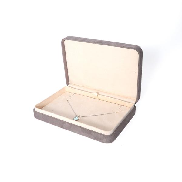 Quality Premium Gray Jewellery Packaging Box Custom Hign End Big Jewelry Set Necklace for sale
