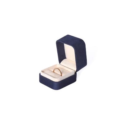 Cina China Manufacturing Wholesale Premium Blu Jewellery Packaging Box Custom Hign End Big Jewelry Set Collare Bracelet Earrings Ring Packaging Handmade Square Velvet Blue Jewelry Box With Logo in vendita