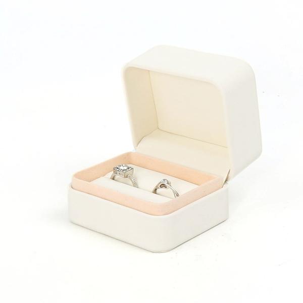 Quality Handmade Square White Leather Jewellery Packaging Box Custom Luxury Big Jewelry for sale