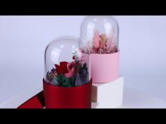 Persoonlijke grootte Luxe ronde bloemen sieraden doos Verpakking Ring laken doos