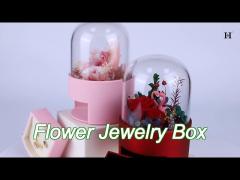 Persoonlijke grootte Luxe ronde bloemen sieraden doos Verpakking Ring laken doos