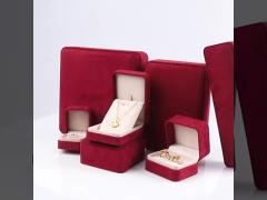 3D Printing Premium Red Jewelry Box Packaging for Big Necklace Bracelet Earrings Ring Set