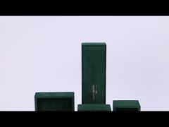 소매 제조 럭셔리 벨벳 보석 상자 개인화 된 사용자 지정 로고 어두운 녹색 목걸이 팔찌 귀걸이 반지 포장 벨벳 보석 상자