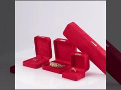 hign end luxury red flannel velvet Jewellery Box for bracelet Necklace ring Earring
