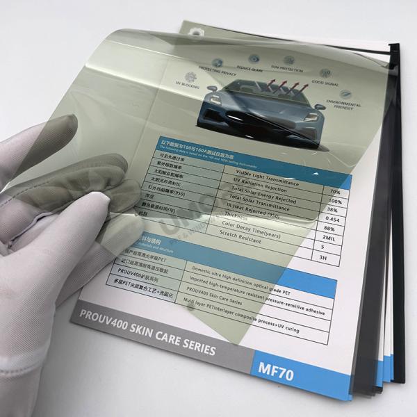 Quality VLT 70% Nano Ceramic Window Tint Film Self Adhesive 100% UV Protection for sale