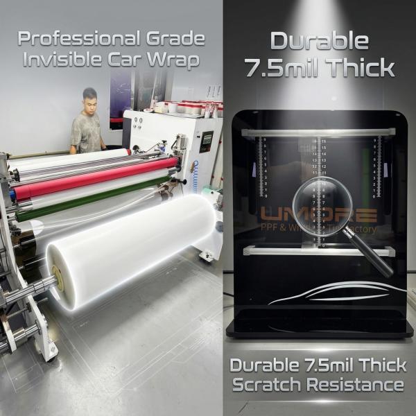 Quality Self Healing TPU 7.5mil PPF Car Paint Film Transparent 60in X 50ft Anti Yellowing High Gloss for sale
