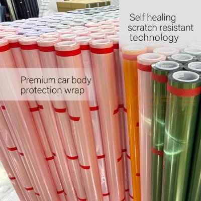 China Ultra Matte Black Anti Scratch Heating Healing Car Body Color Film Removable for sale