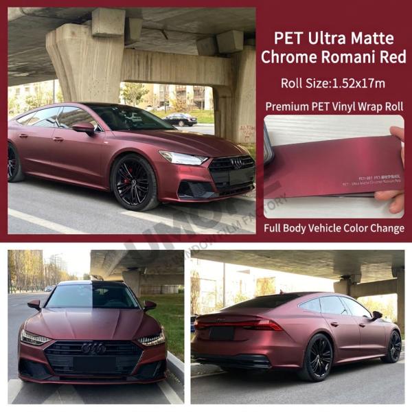 Quality Full Body Auto Vinyl Wrap Rolls Eve Purple Color Changing PET 1.52 X 17m for sale