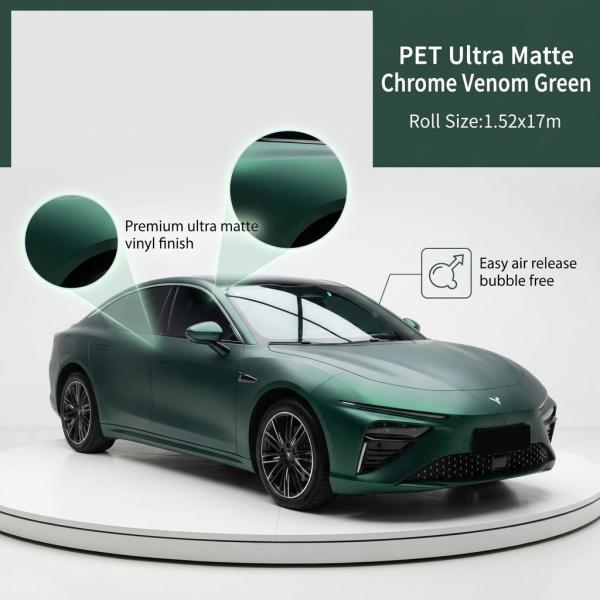 Quality Ultra Matte Vinyl Wrap Car Roll For Car Vinyl Wrap Air Release Glue Weather Proof for sale